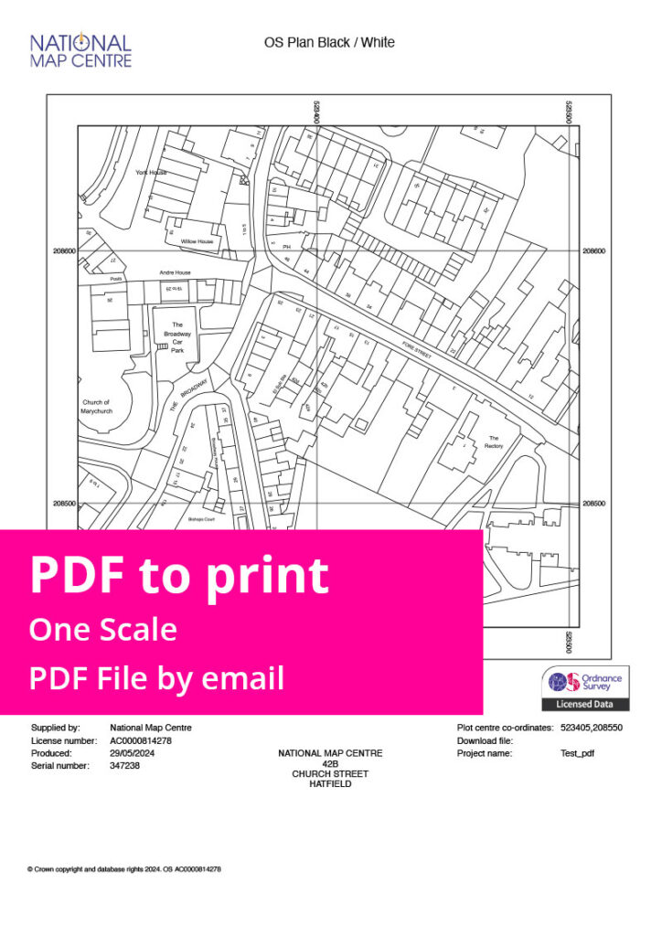 Email PDF Block Plan or Location Map - Planning Maps